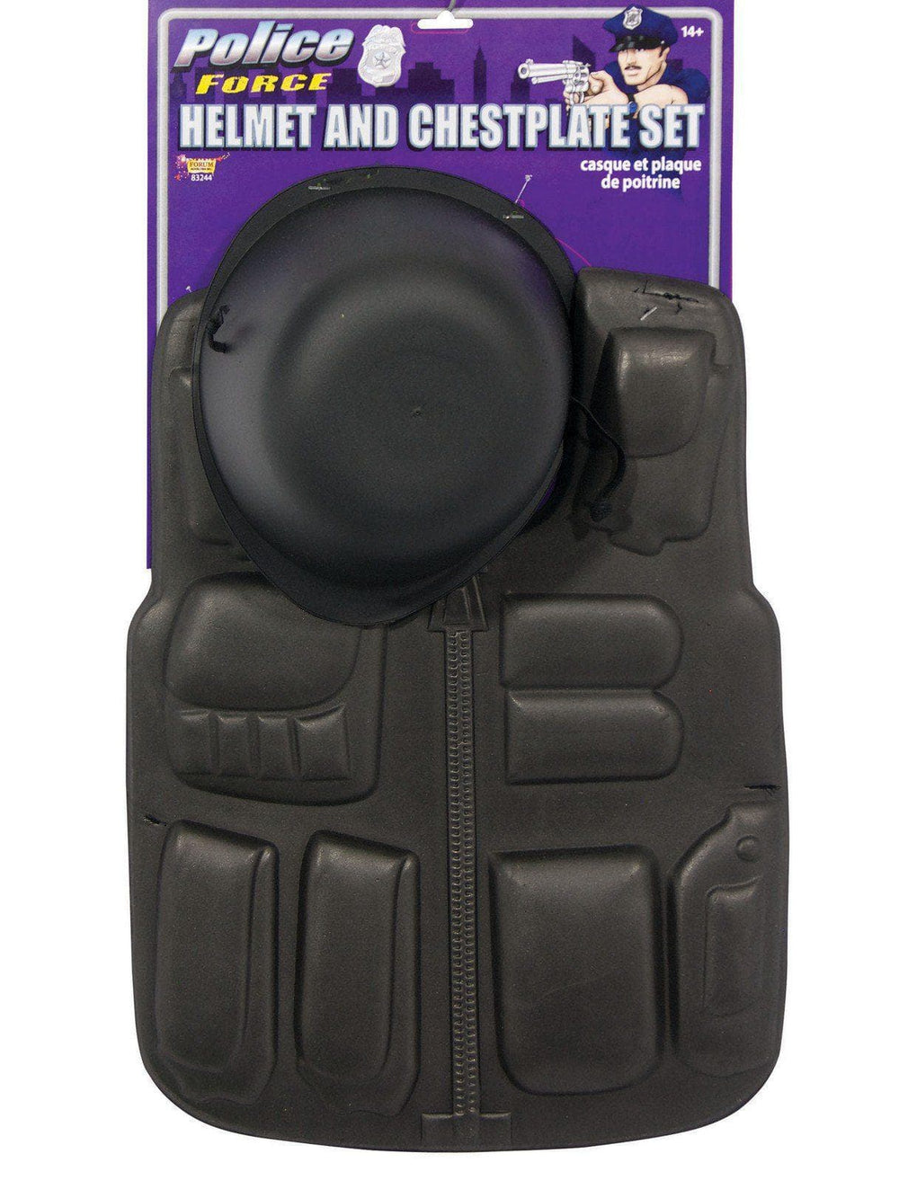 Police Helmet And Chest Plate Set