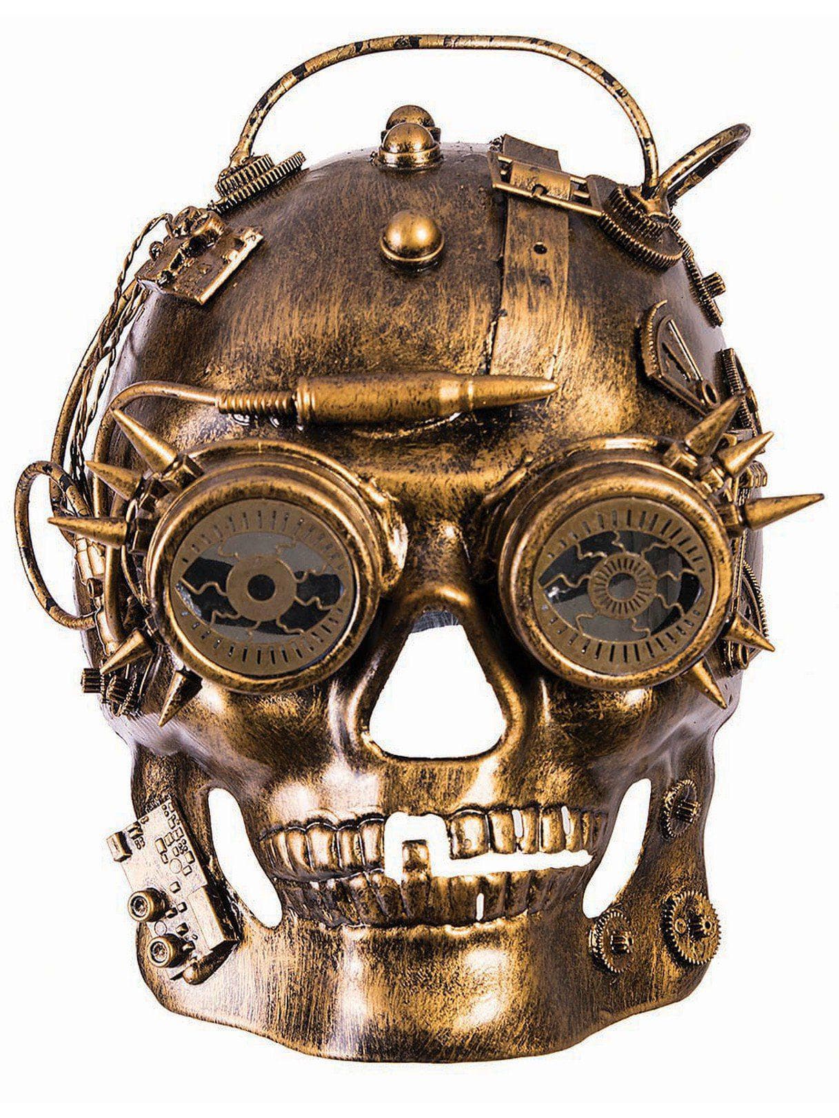Gold Skull Steampunk Mask