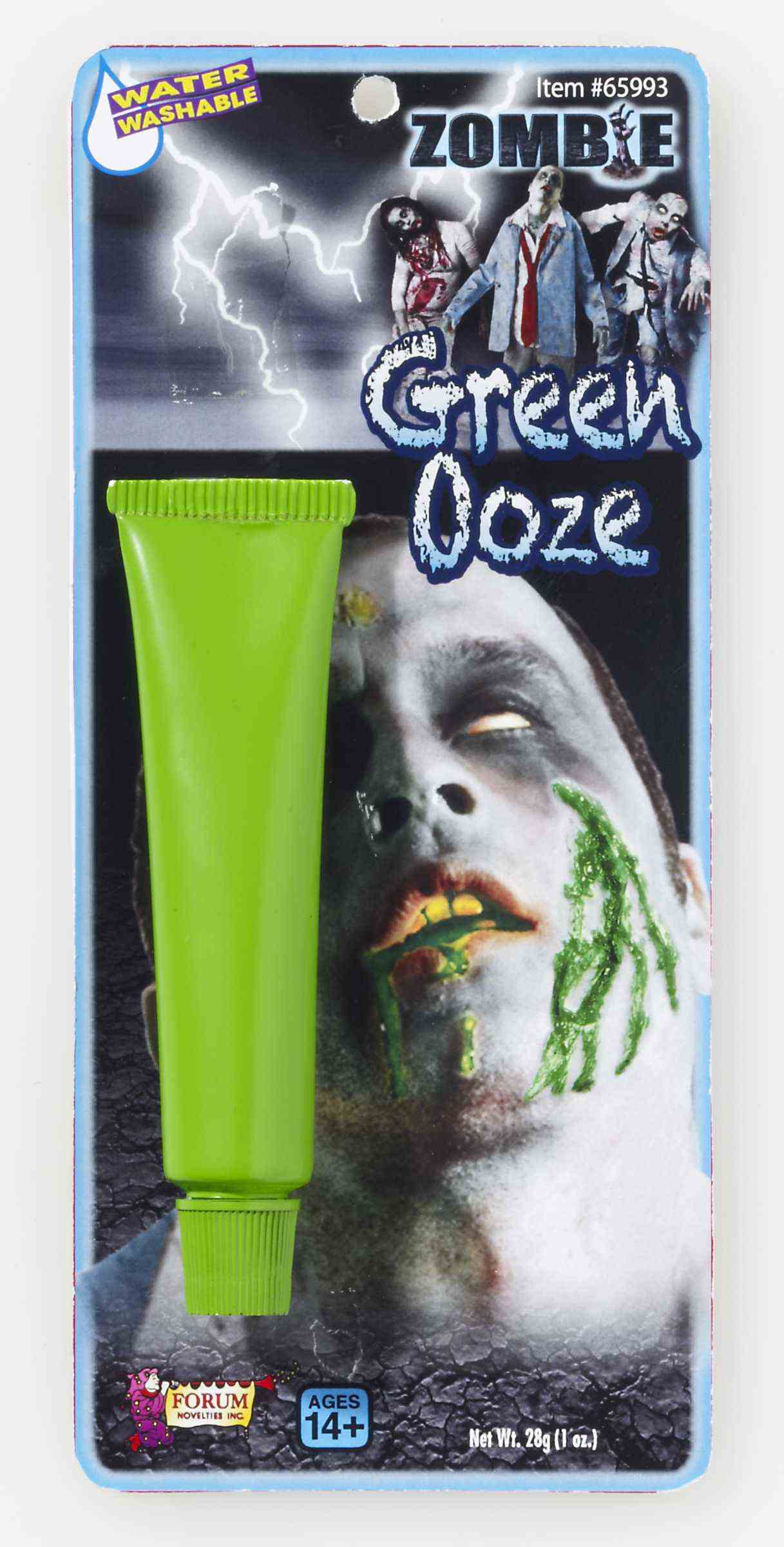Green Ooze Zombie Face Makeup