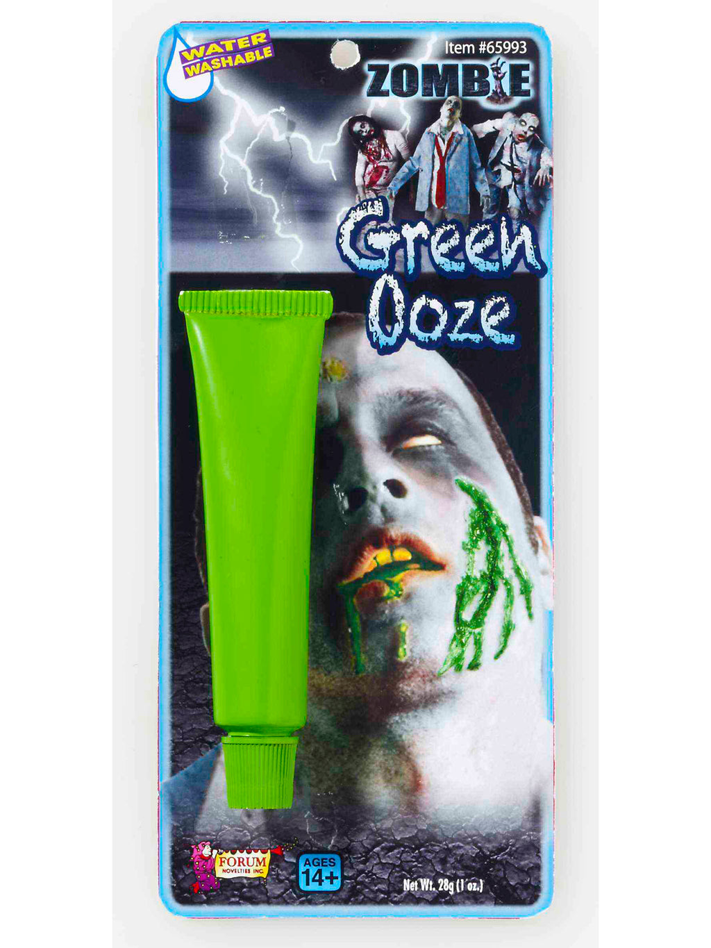 Green Ooze Zombie Face Makeup