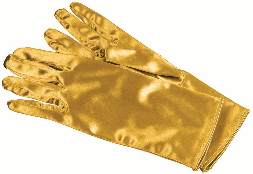Women's Gold Short Gloves