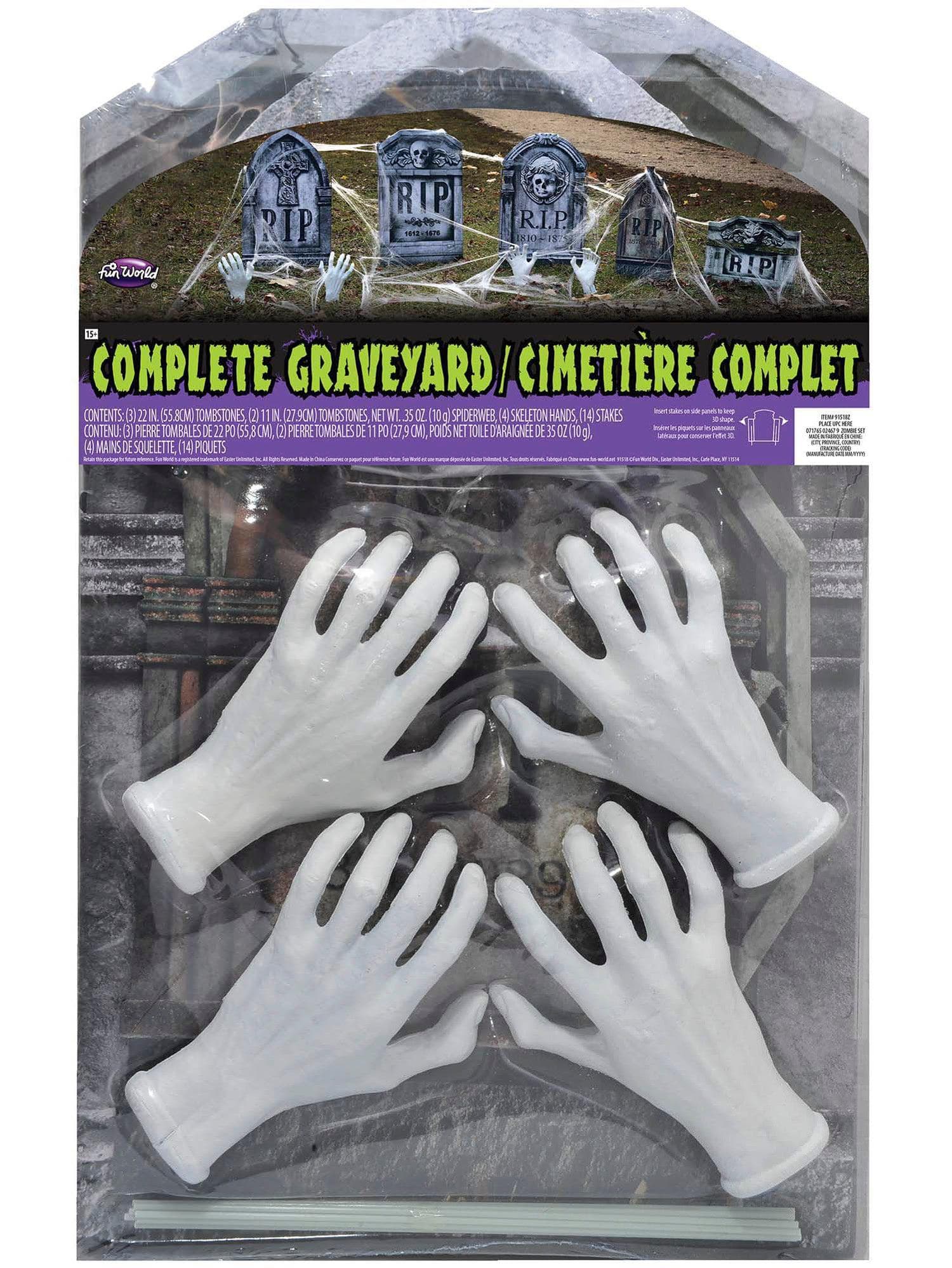 Complete Zombie Tombstone Graveyard Set