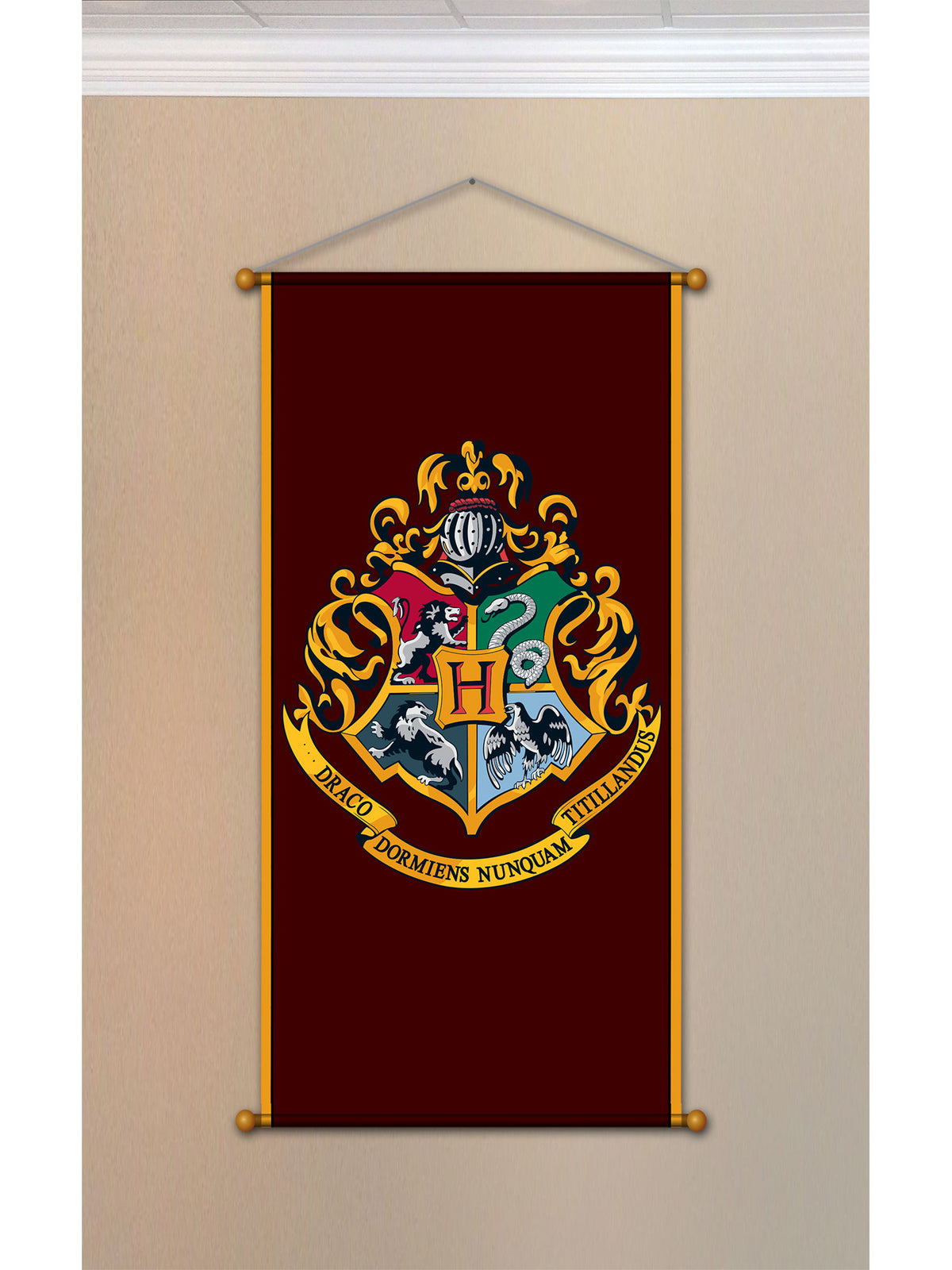33-inch Harry Potter Hogwarts Crest Hanging Banner Decoration